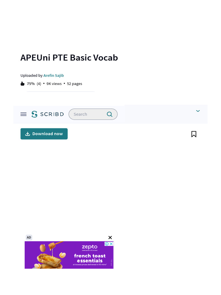 Apeuni Pte Basic Vocab - PDF | PDF | Scribd | Computing
