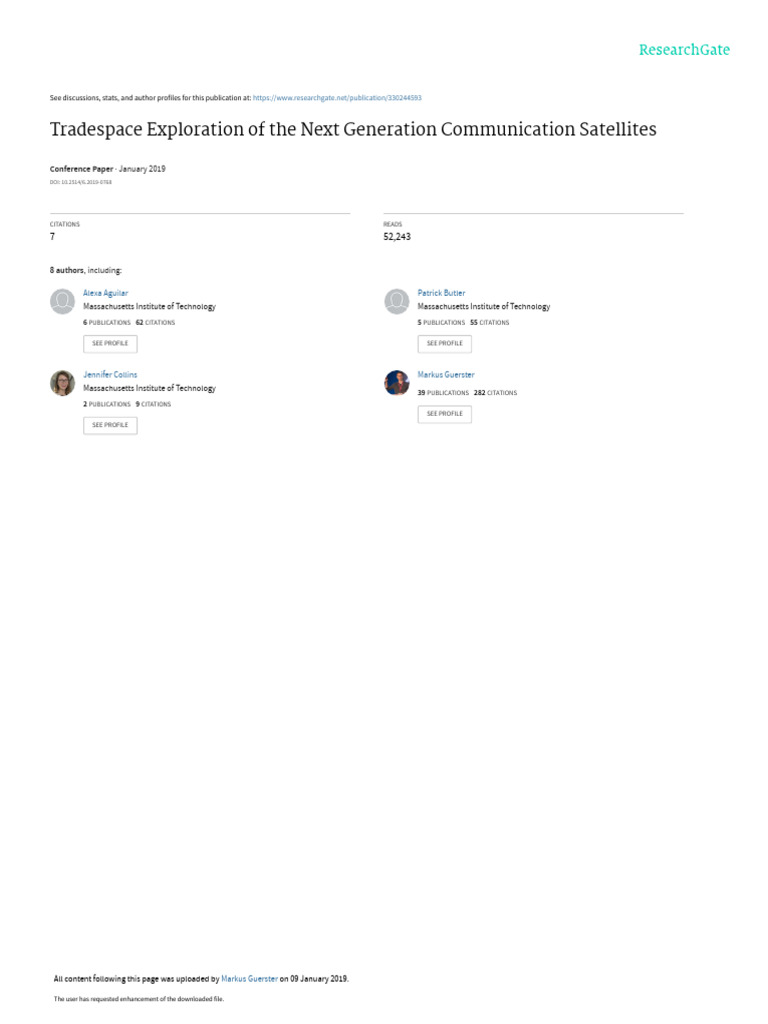 Trade Space Exploration of The Next Generation Communication Satellites ...