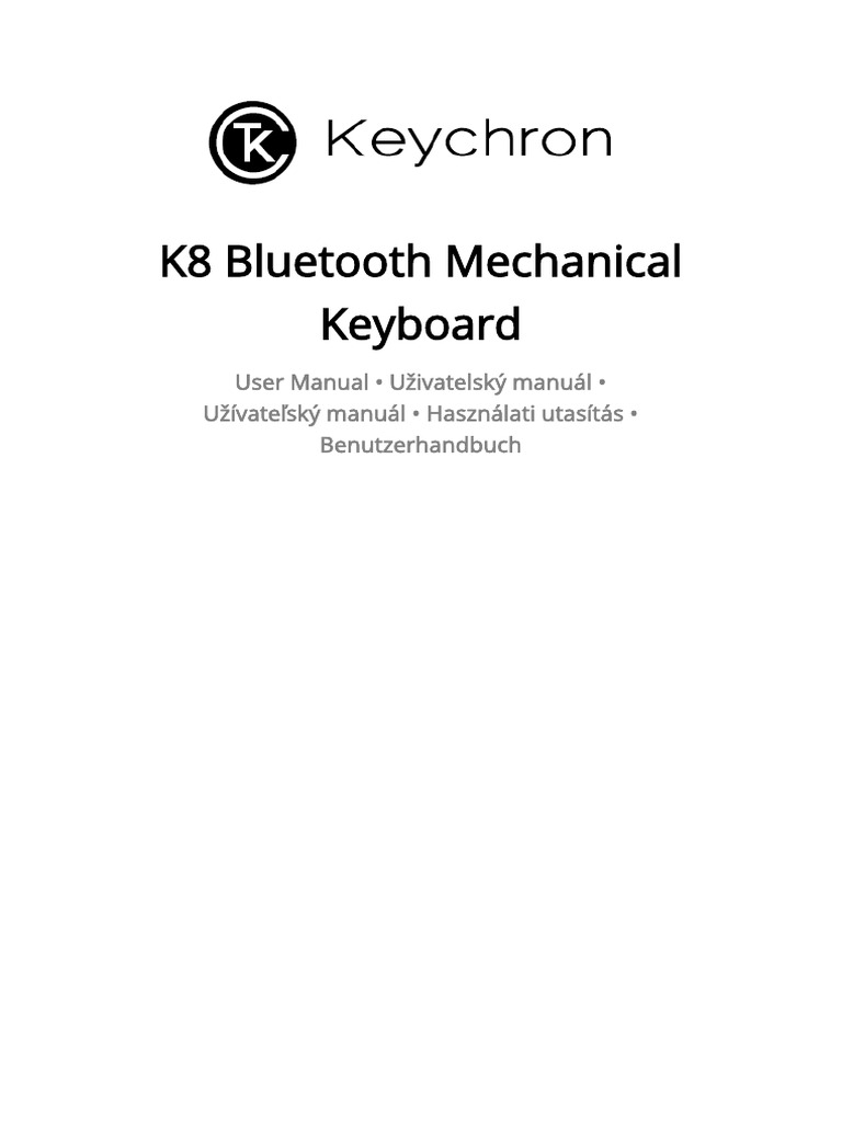 K8 Bluetooth Mechanical Keyboard | PDF | Computer Keyboard | Operating System