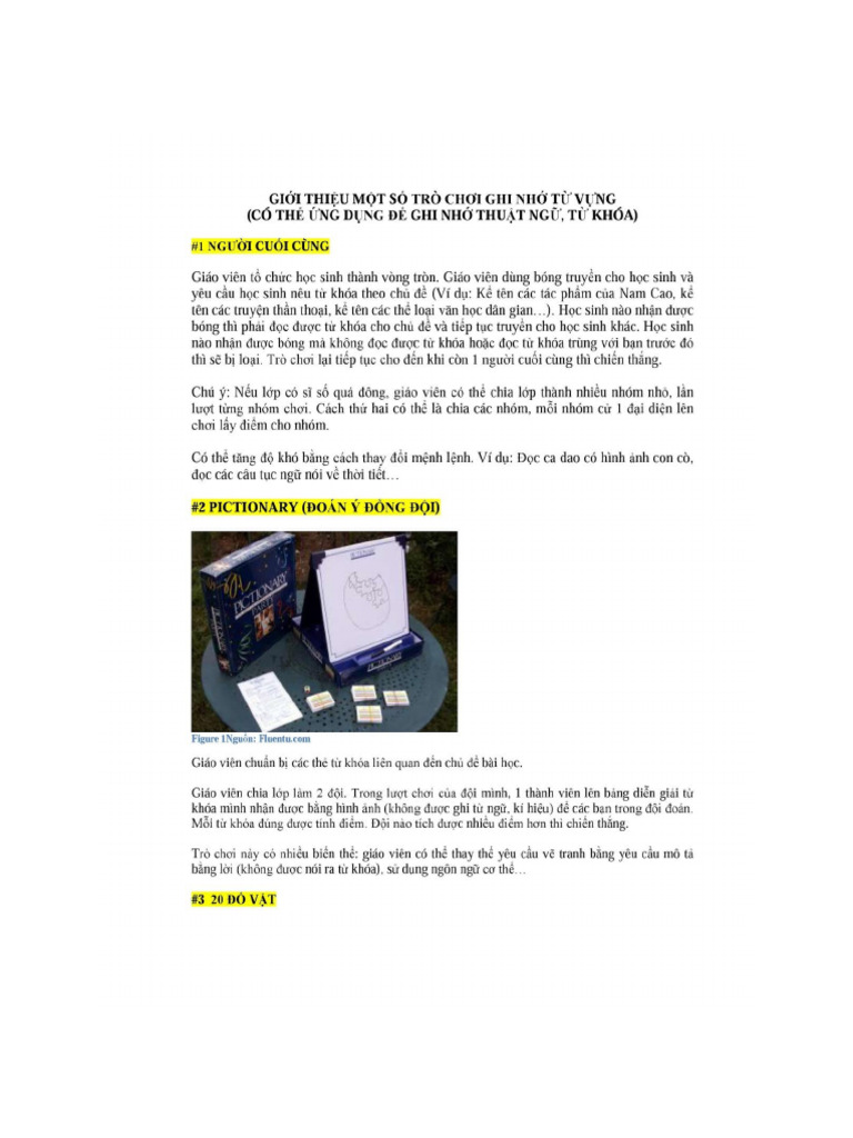 7 Trò Chơi T V NG Vui NH N | PDF