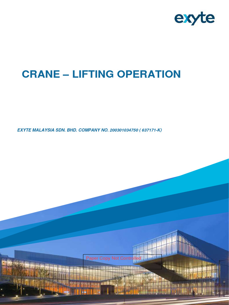 Crane Lifting Operation | PDF | Crane (Machine)