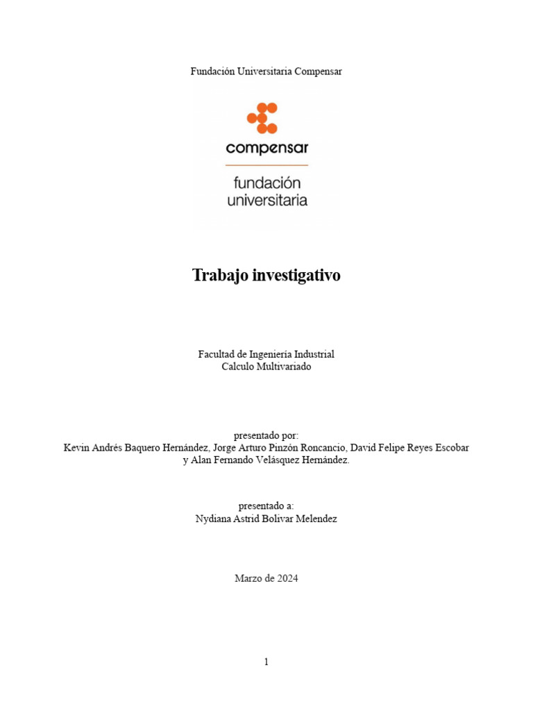 Trabajo Investigativo-2 | PDF | Geometría | Ecuaciones