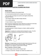 Class 12 Physics Chapter 1 Notes | PDF