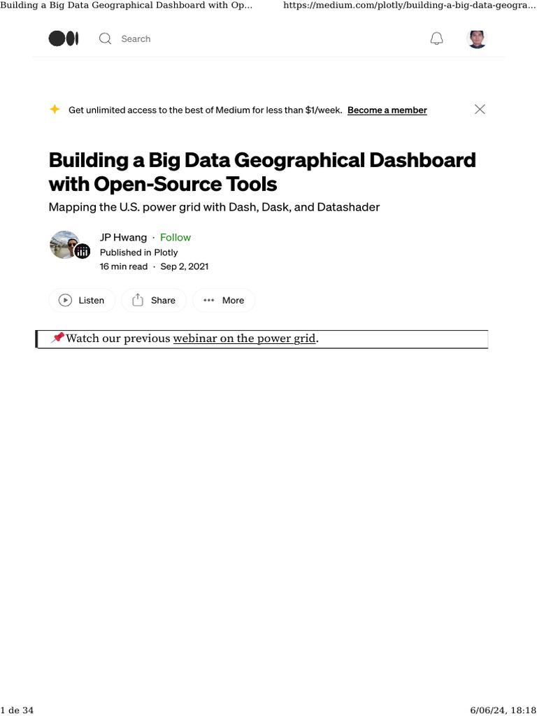 Grupo 6 Building A Big Data Geographical Dashboard With Open-Source Tools by JP Hwang Plotly ...
