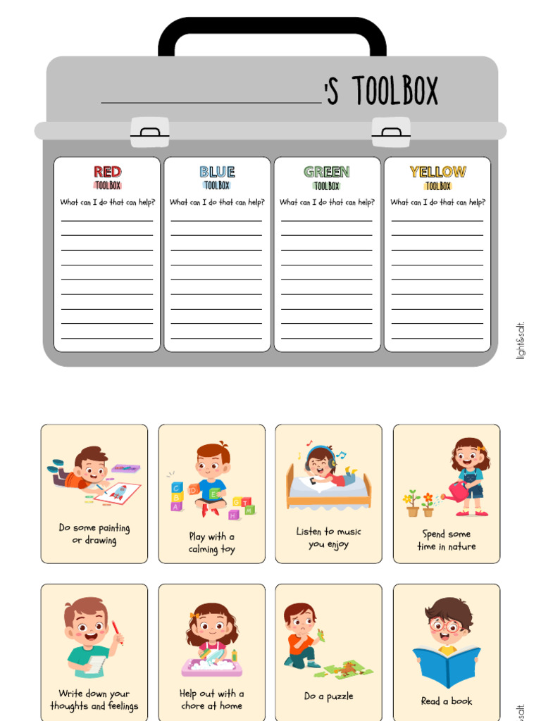 Zones of Regulation Toolbox Etsy LightandSaltDesignco A4 | PDF