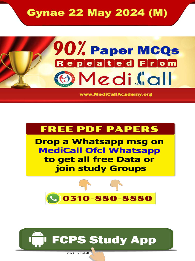 FCPS 1 Gyn 22 May 2024 | PDF