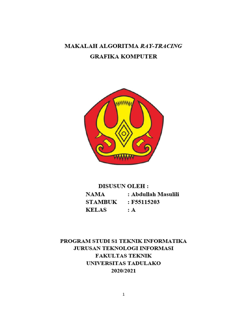 Makalah Algoritma Ray Tracing | PDF | Seni | Teknologi & Rekayasa
