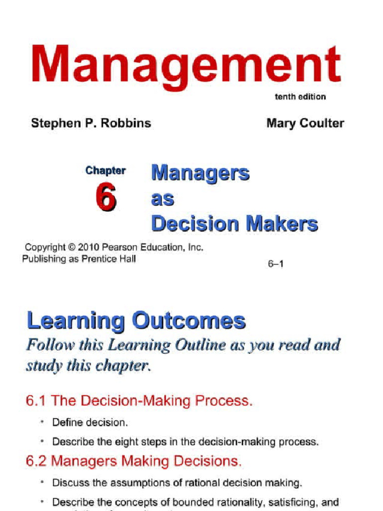 Chapter 6 Management 10 TH Edition by Robbins and Coulter | PDF