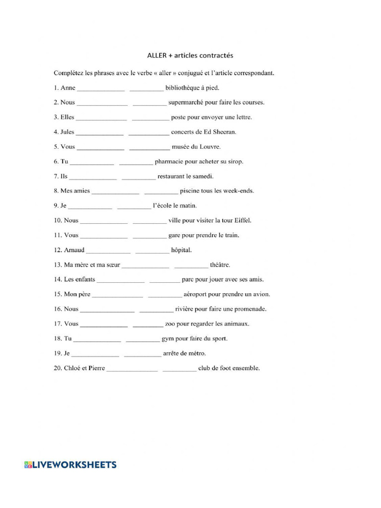 Aller + Article Contracté | PDF