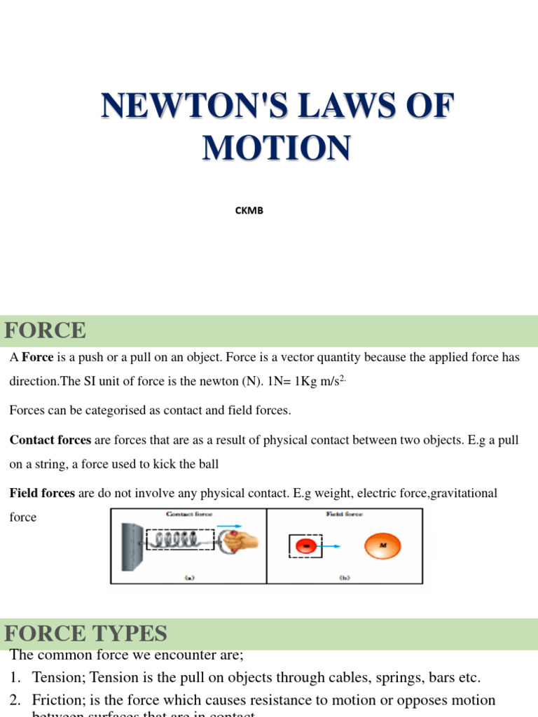 Newton's Laws of Motion Explained | PDF | Force | Newton's Laws Of Motion