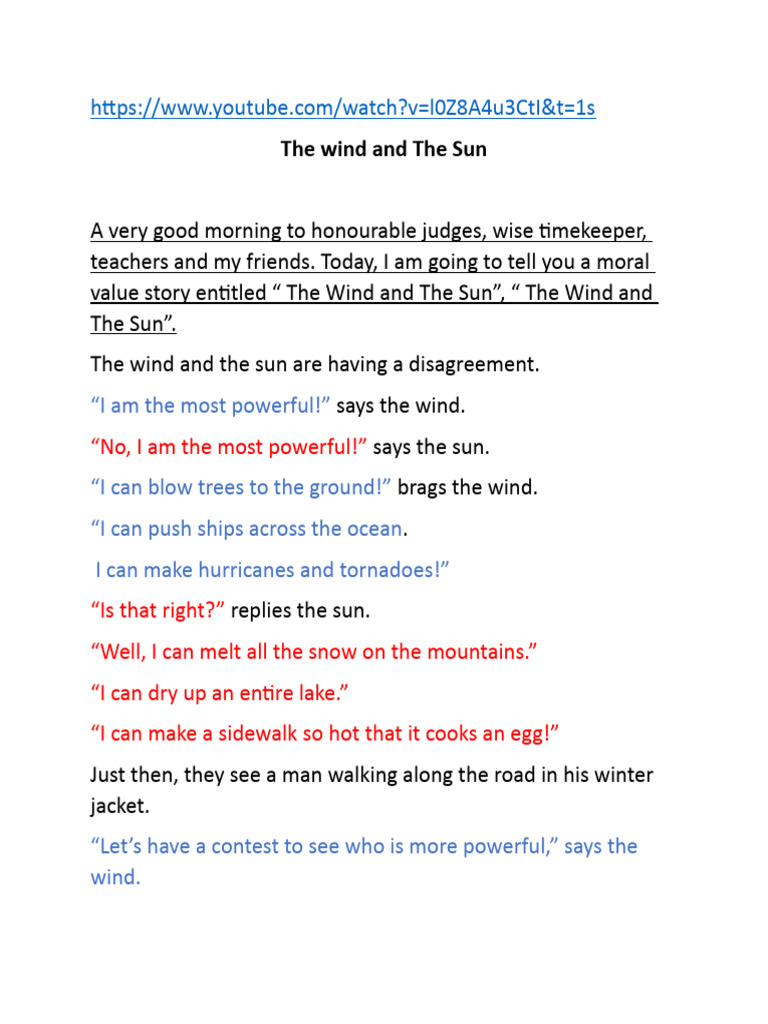 The Wind and The Sun | PDF | Travel | Home & Garden