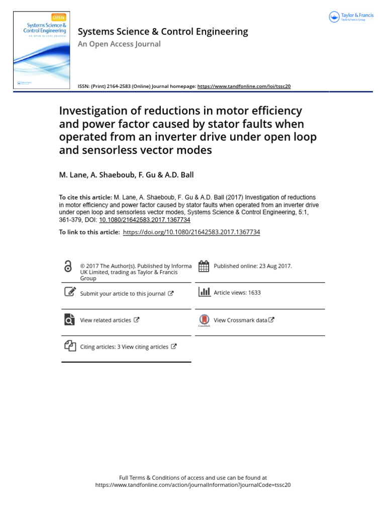 Reductions in Motor Efficiency and Power Factor Caused by Stator Faults ...