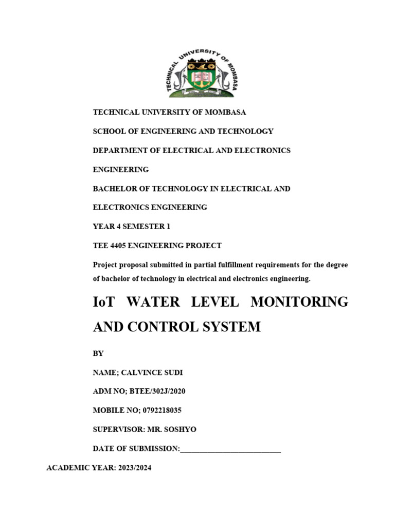 IoT PROJECT PROPOSAL | Download Free PDF | Mobile App | Internet Of Things