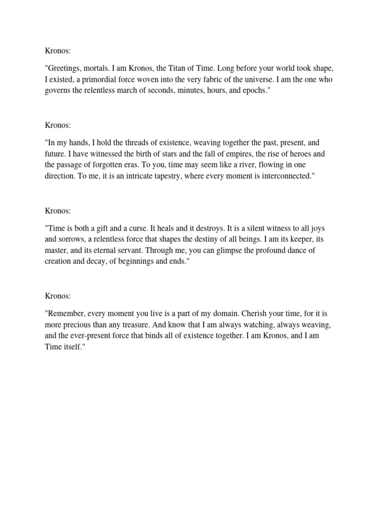 Kronos | PDF | Law | Poetry