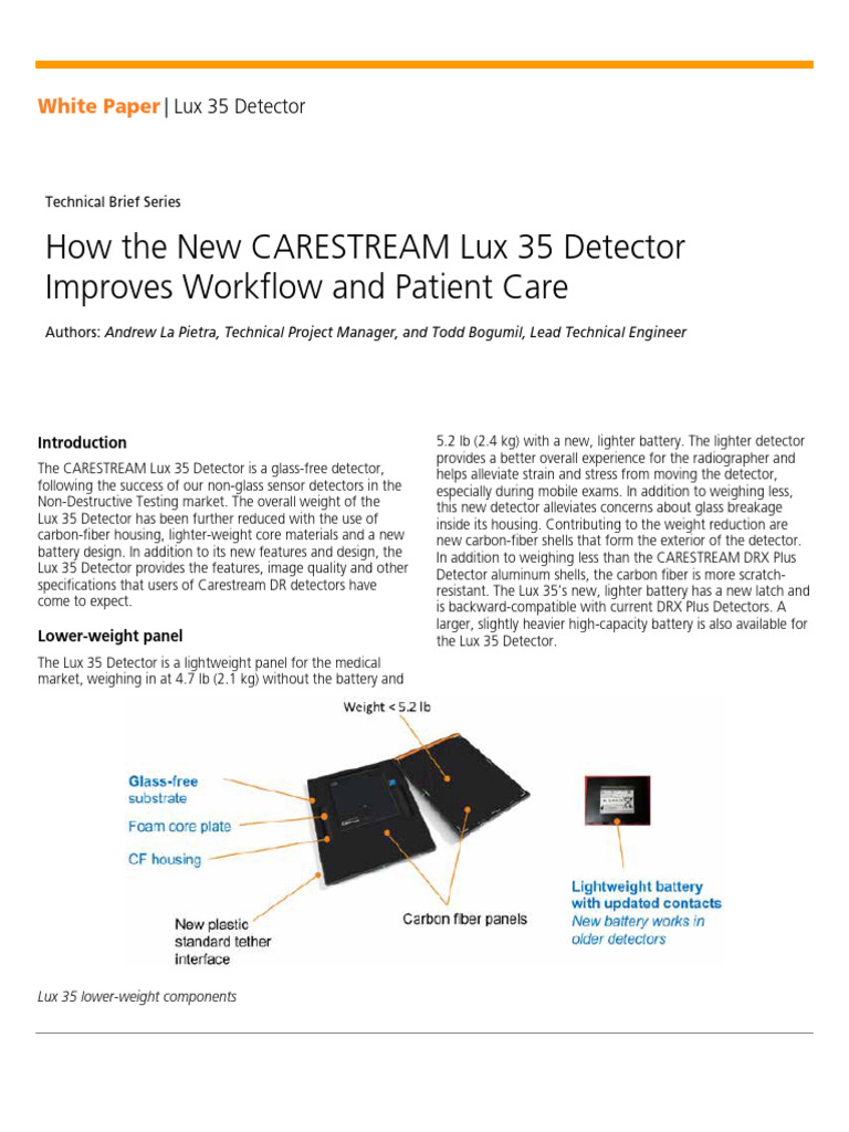 White Paper Lux 35 Detector LTR Lowres 202111 | PDF | Sensor | Federal Food