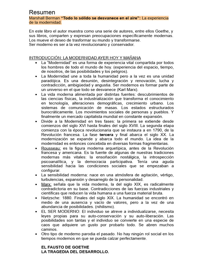 Resumen Marshal UNIDAD 4 FAUSTO | PDF | Fausto | Johann Wolfgang von Goethe