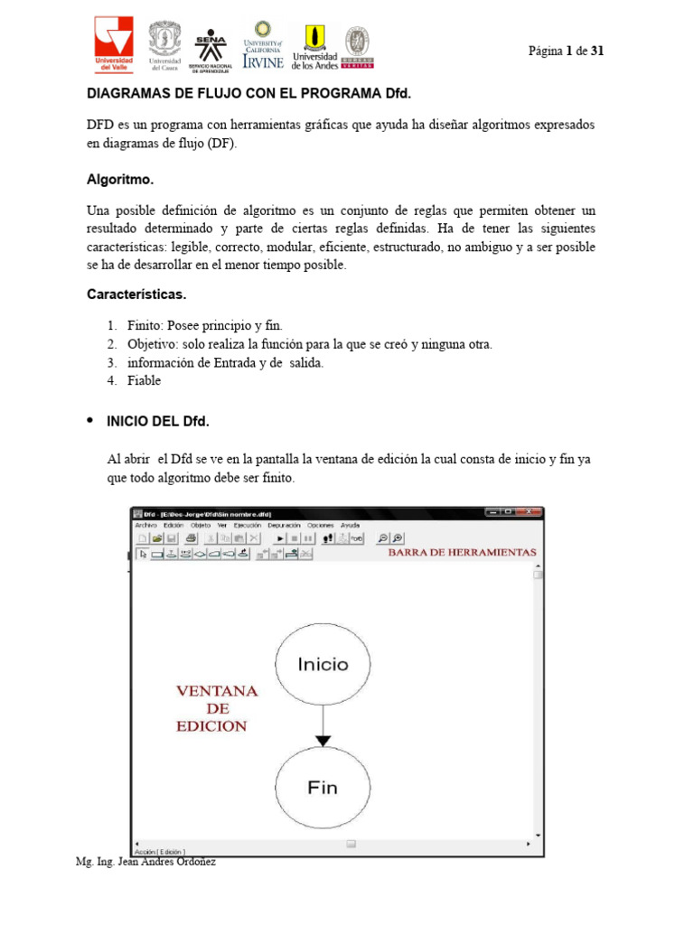 Guía de Diagramas de Flujo con Dfd | PDF | Algoritmos | Variable ...