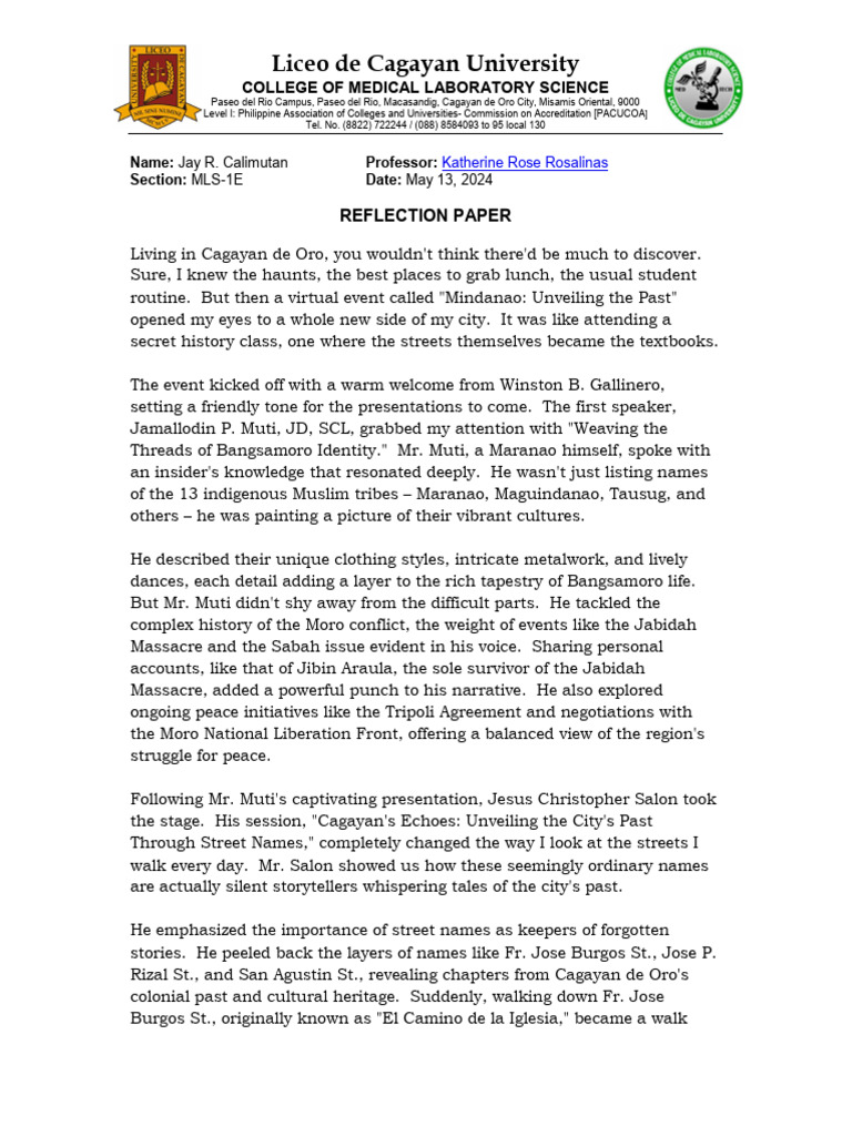 REFLECTION PAPER - RPH | Download Free PDF | Philippines