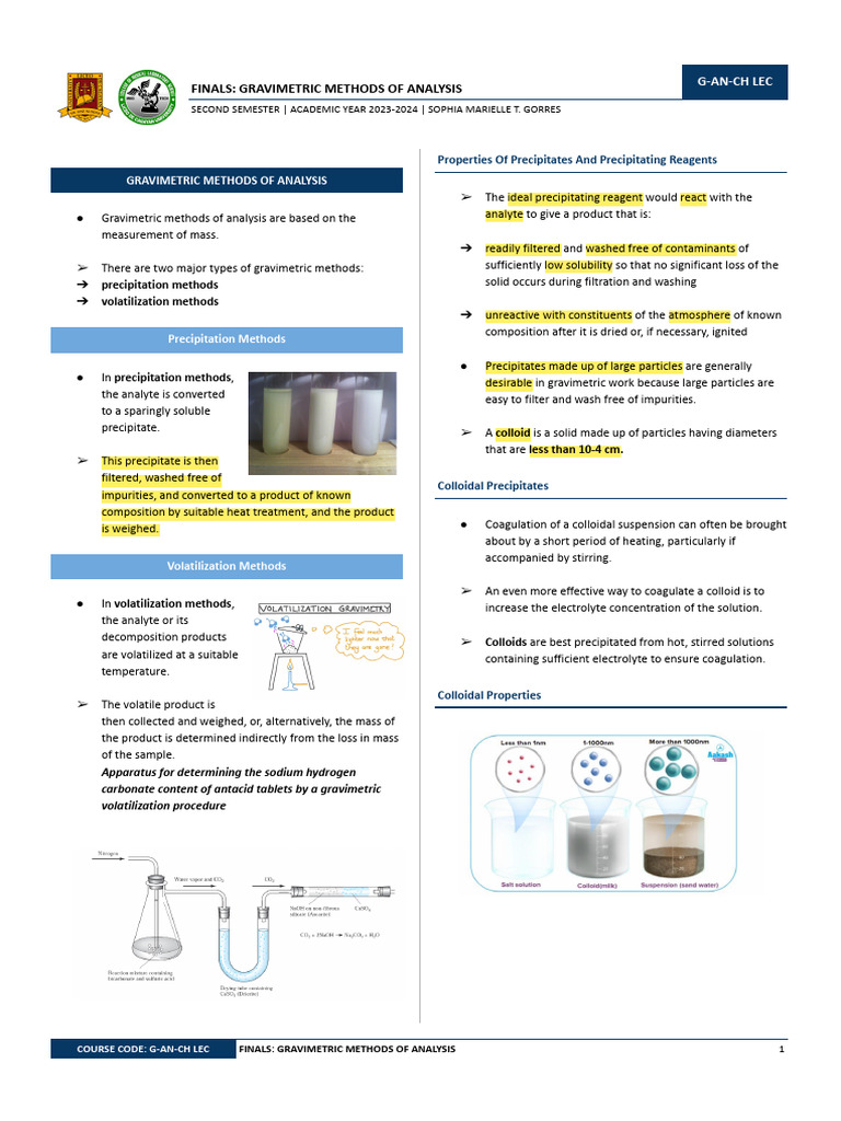 Anachem Finals | PDF | Titration | Chemistry