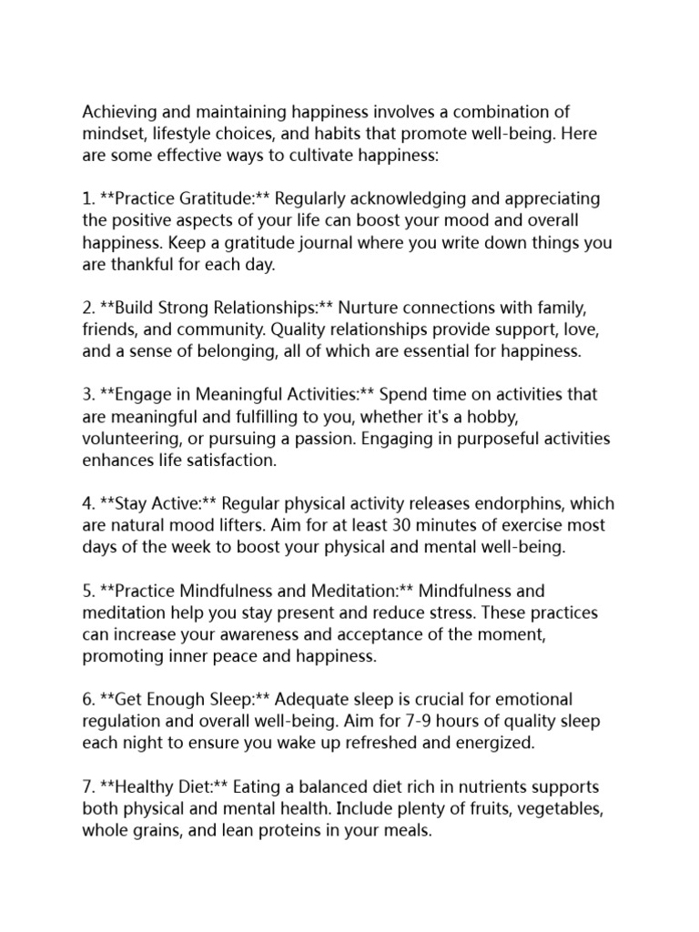 To Be Happy | PDF | Happiness | Contentment