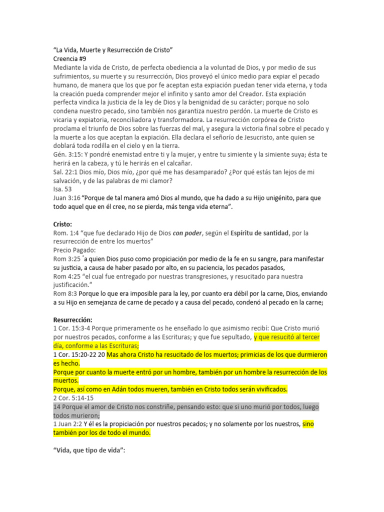 La Vida, Muerte y Resurrección de Cristo | PDF | Cristo (título) | Pecado