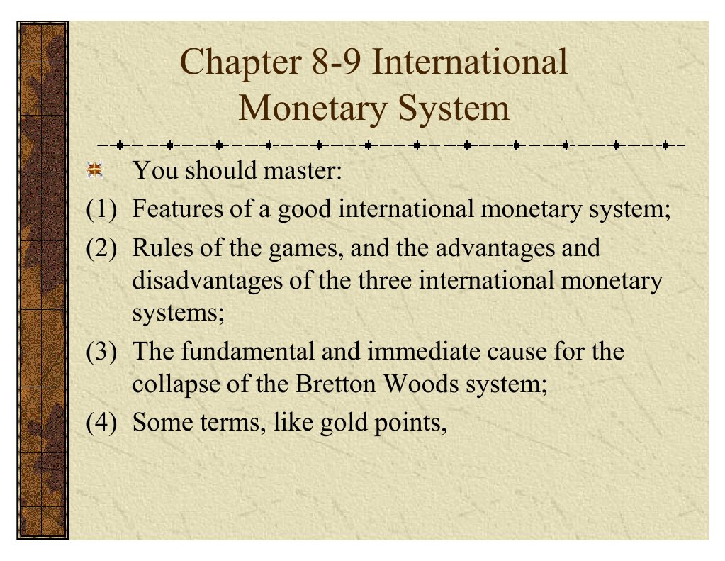 International Monetary System | PDF | Fixed Exchange Rate System | Gold ...