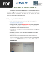 Tata Cara Check Readiness & Instal Aplikasi Toefl Lcu Unj | PDF