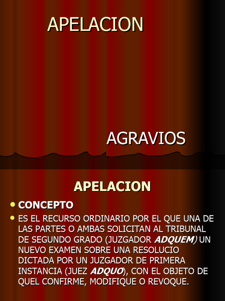 APELACION-AGRAVIOS | PDF | Apelación | Justicia