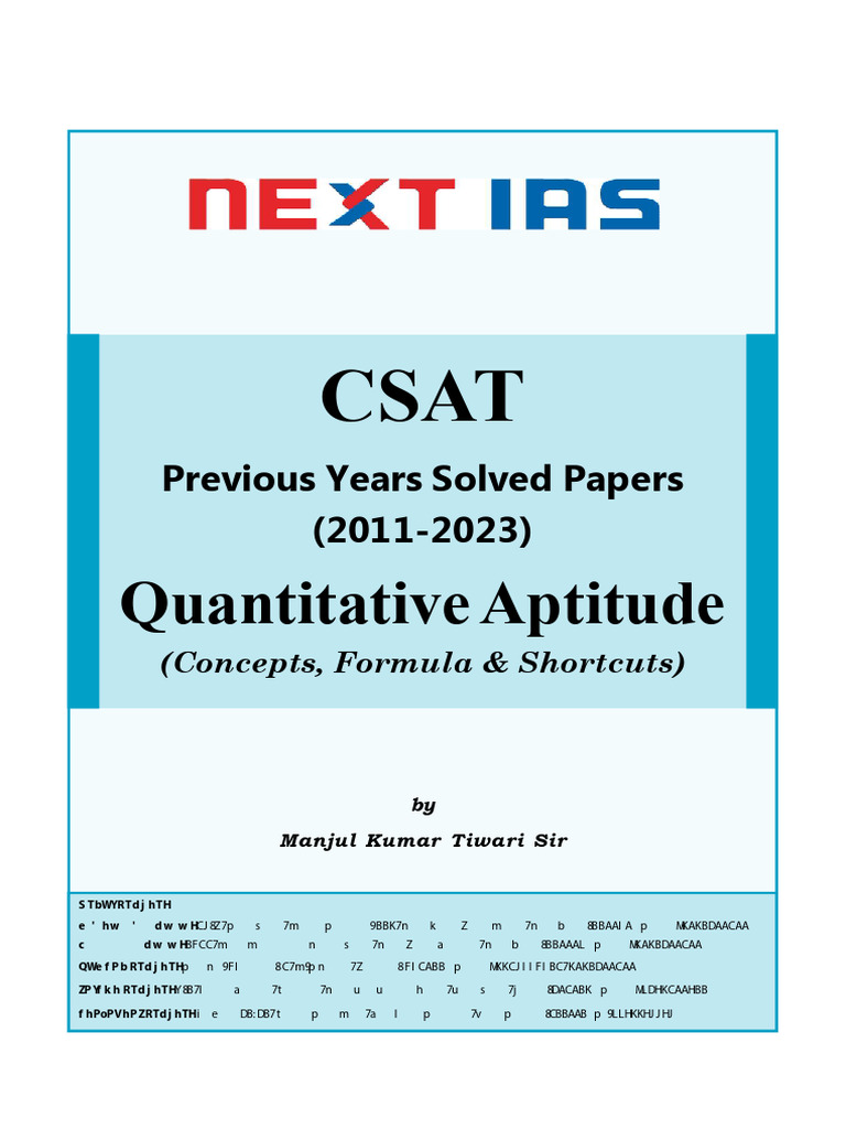 CSAT PYQs With Explanation (2011-2023) | PDF | Velocity | Rectangle