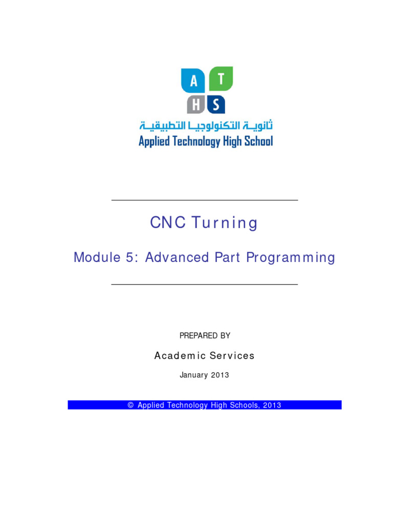 Atm422 CNC Turning Module 5 | PDF | Drilling | Numerical Control