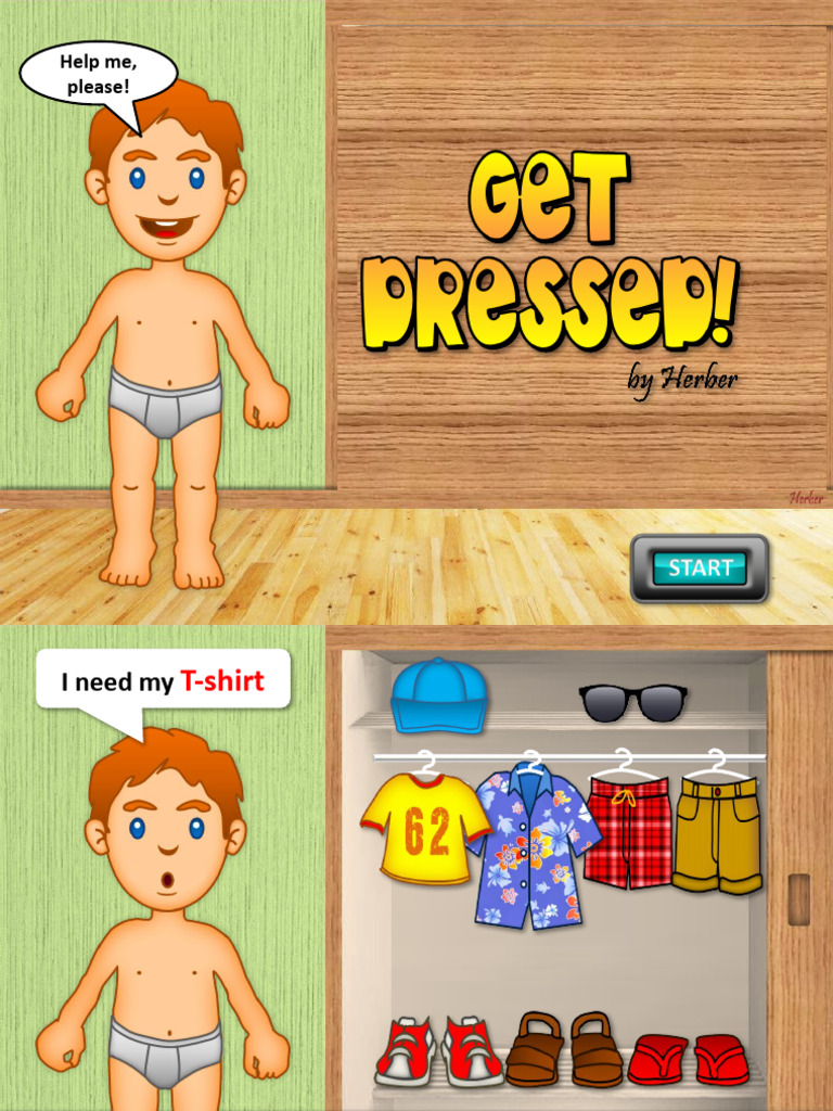Get Dressed Clothes Fun Activities Games Games Picture Description Exe 81489 | PDF