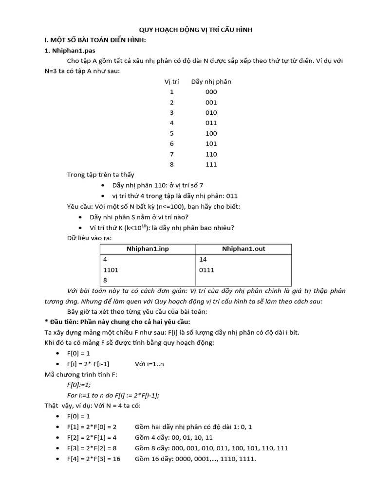 QHD Vi Tri Cau Hinh | PDF