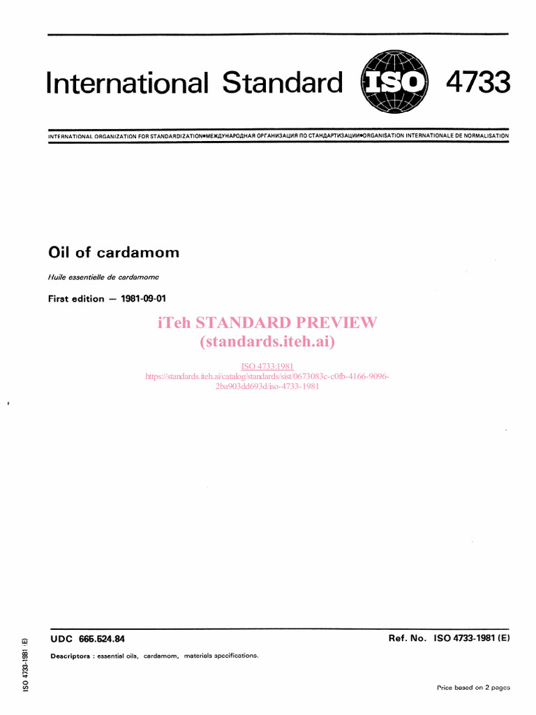 Iso 4733 1981 | PDF | International Organization For Standardization ...