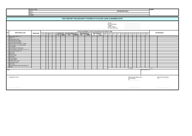 Form-test report for Security Acces Card CCTV Ba | PDF