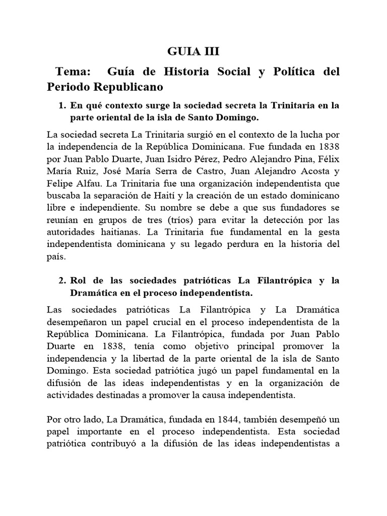 Guia Iii | Descargar gratis PDF | República Dominicana | Haití