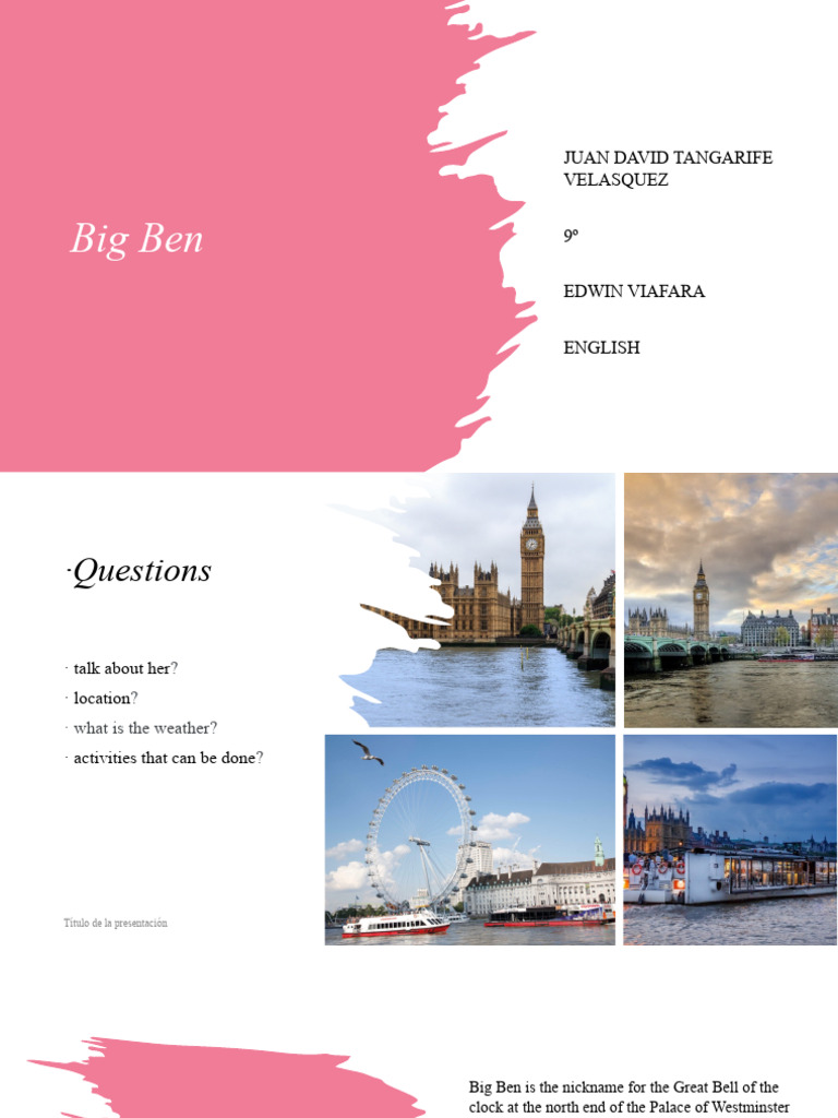 Big Ben: A Guide for Students | PDF | Palace Of Westminster | Atmosphere