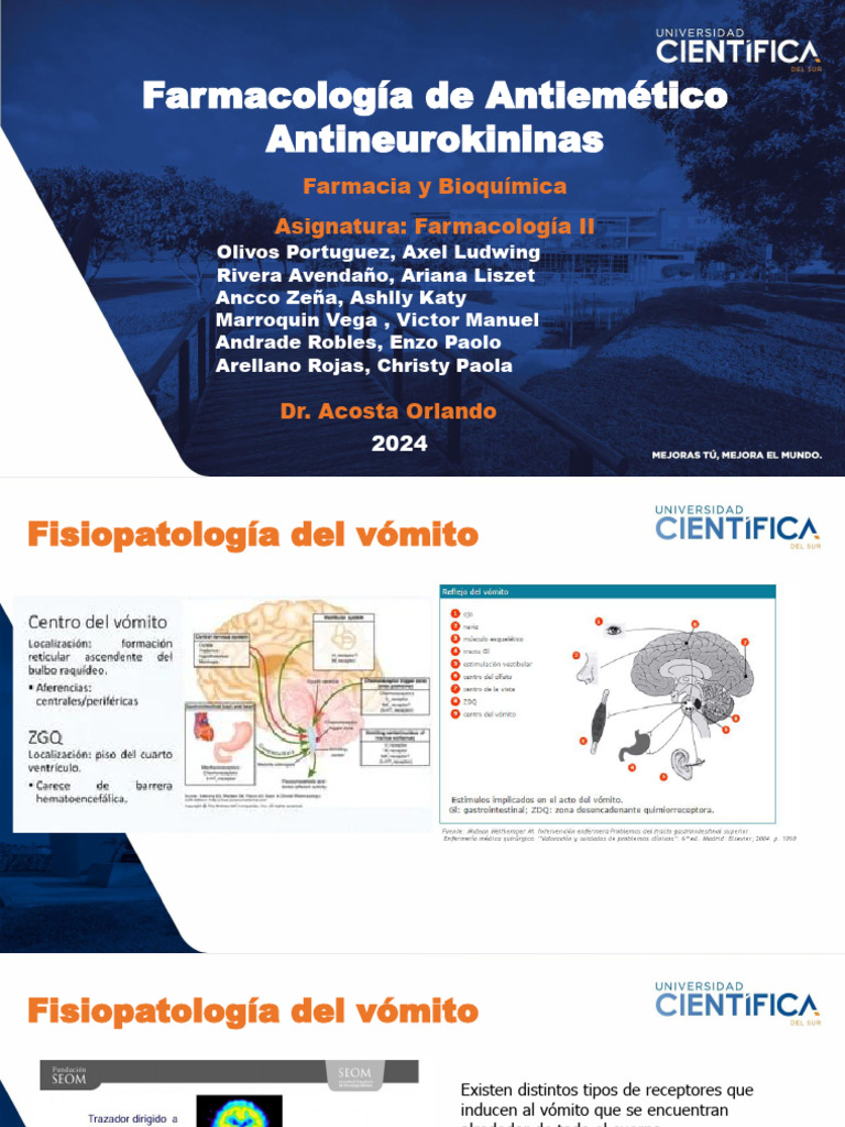 S9 Farmacología Antiemetico Antineurokininas | PDF | Tratamientos ...