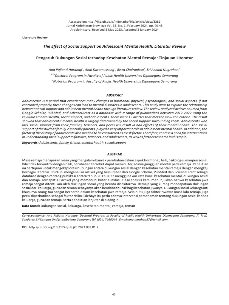 7.+3386-E1 Oke 1 | PDF | Adolescence | Mental Health