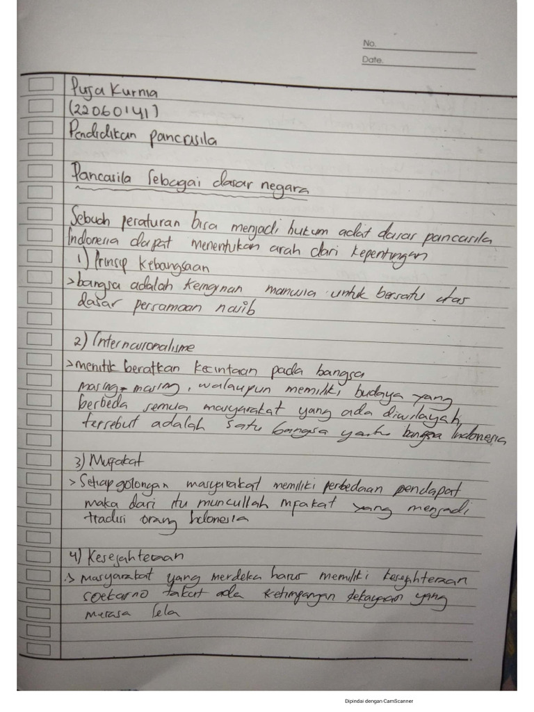 Tugas Resume Pendidikan Pancasila Puja Kurnia (22060141) | PDF