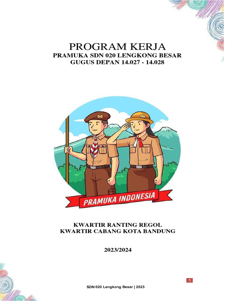 Program Kerja Pramuka SDN 020 Bandung | PDF | Karier & Perkembangan