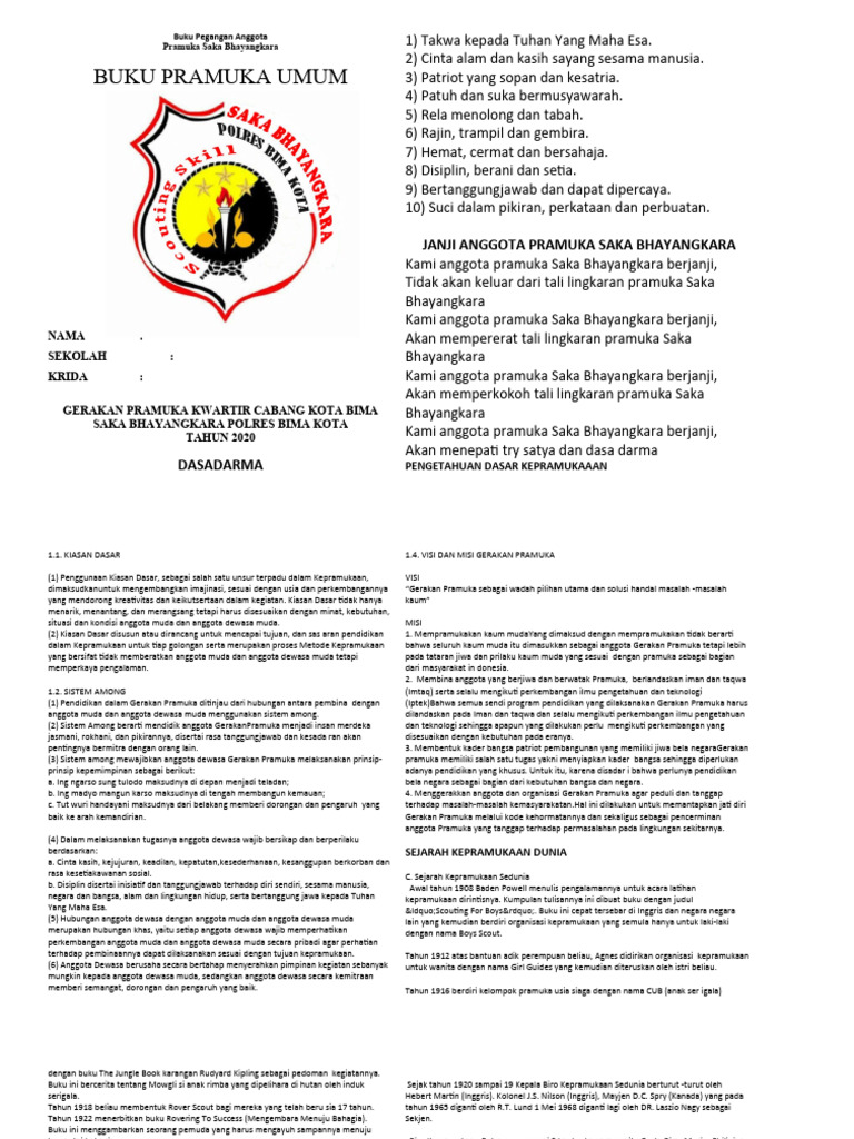 A4 Buku Materi Pramuka Umum | PDF | Perjalanan