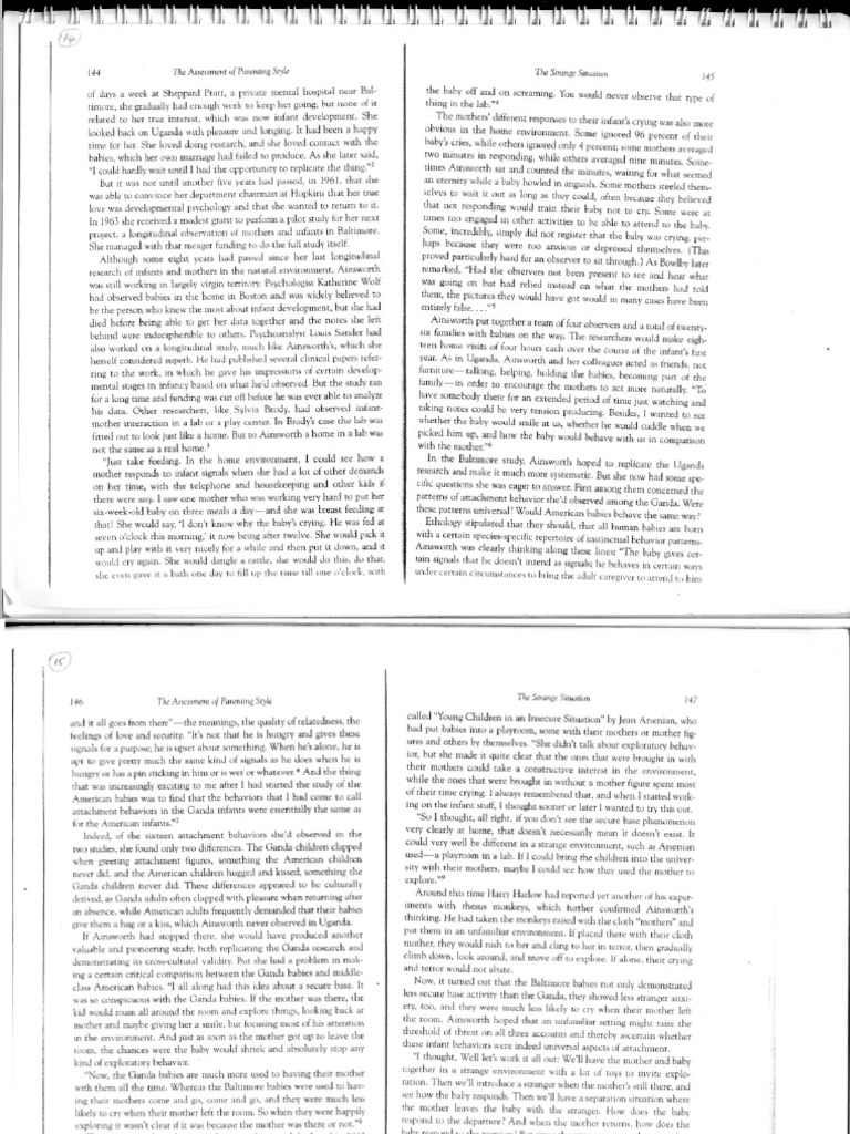 Karen CH 11 'The Strange Situation' Missing Pages | PDF