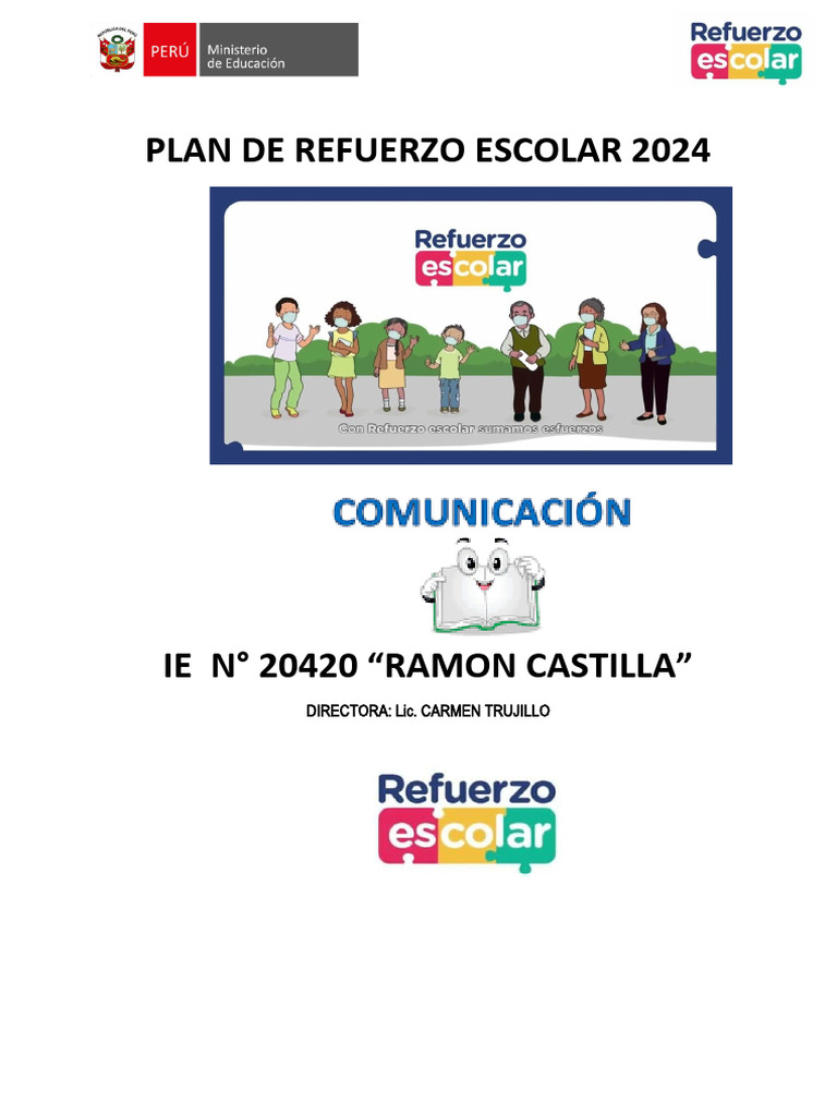 Modelo de Plan de Refuerzo Escolar de Comunicación | Descargar gratis PDF | Evaluación ...