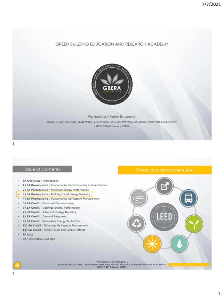10+CO LEED AP1 CH6-EA-04+Metering | PDF | Water Heating | Solar Power