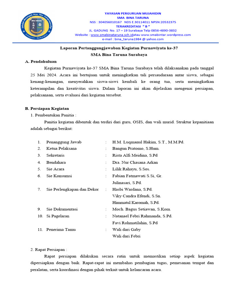 (LPJ) Purnawiyata - Wisuda 2024 Fix | PDF