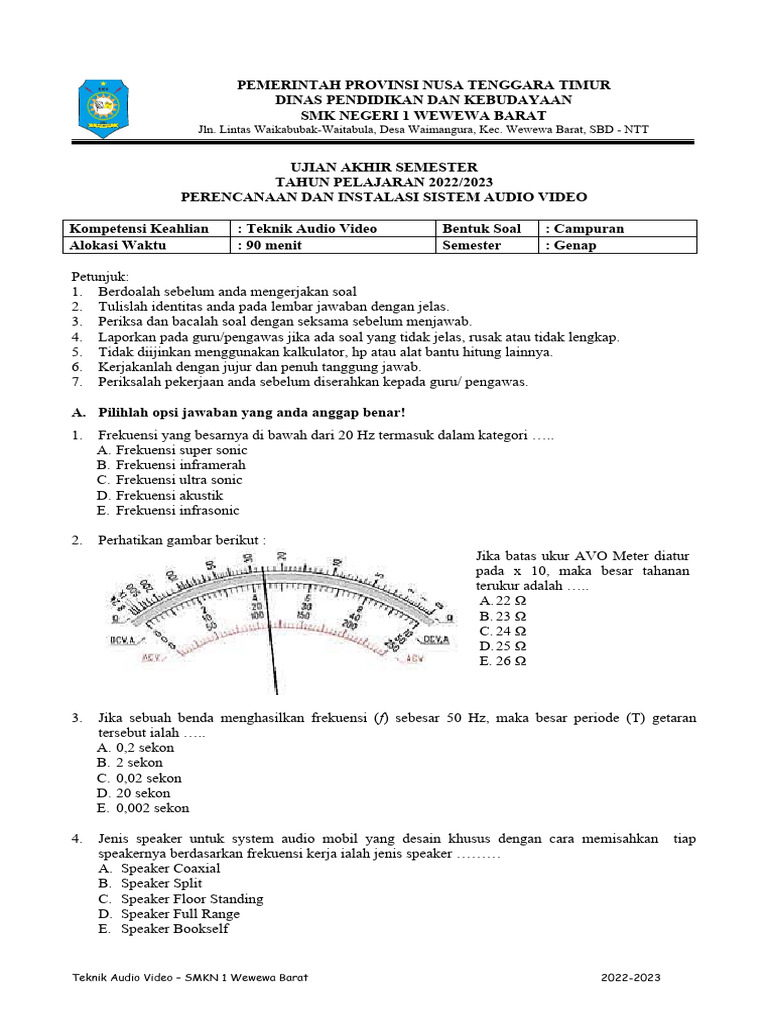 Soal UAS Genap 2023 Fix | PDF