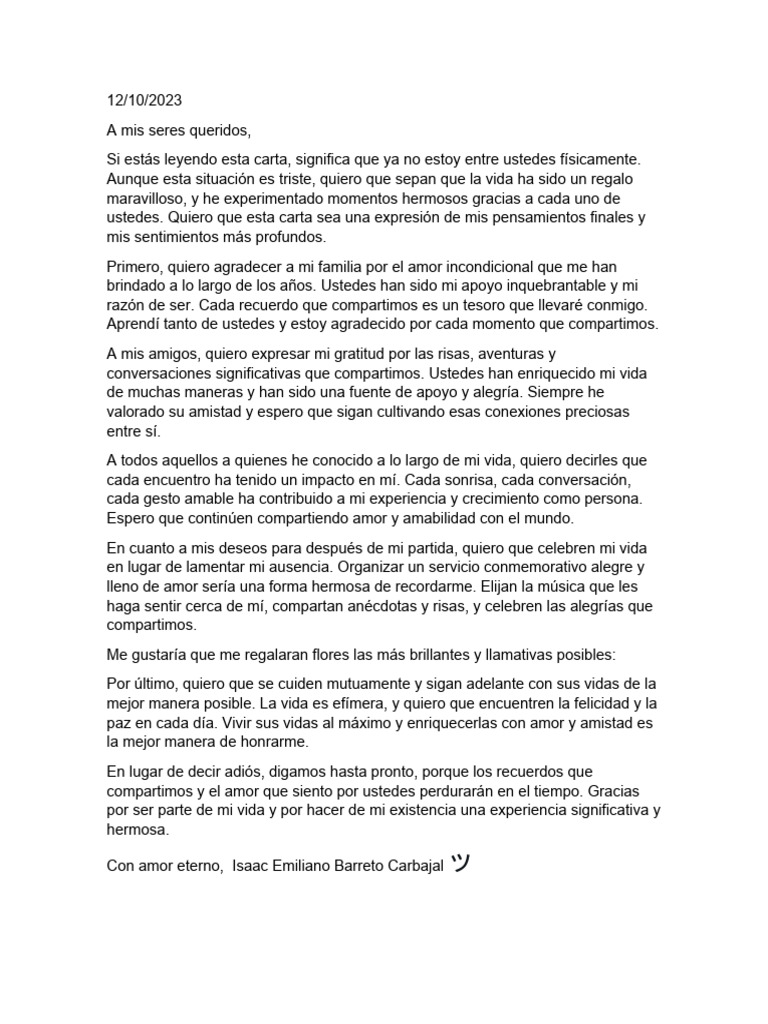 Carta Postuma PDF | PDF