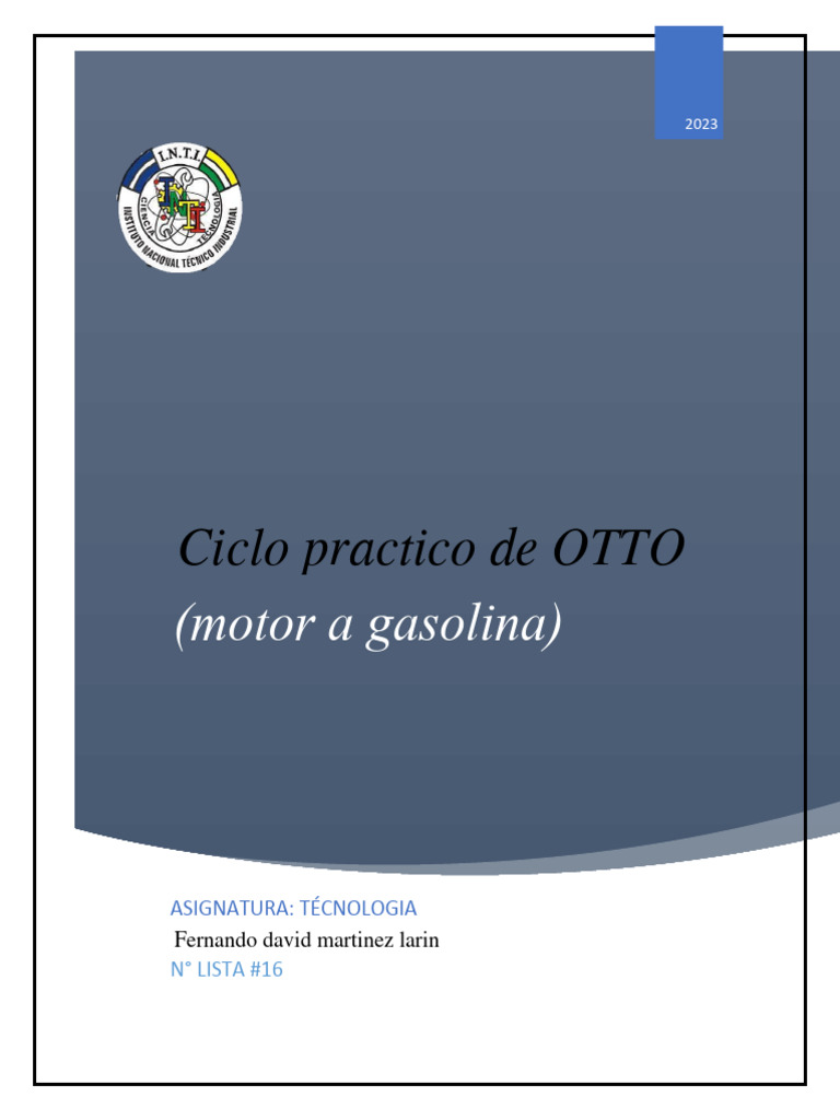 Ciclo Otto | PDF | Pistón | Máquinas rotativas