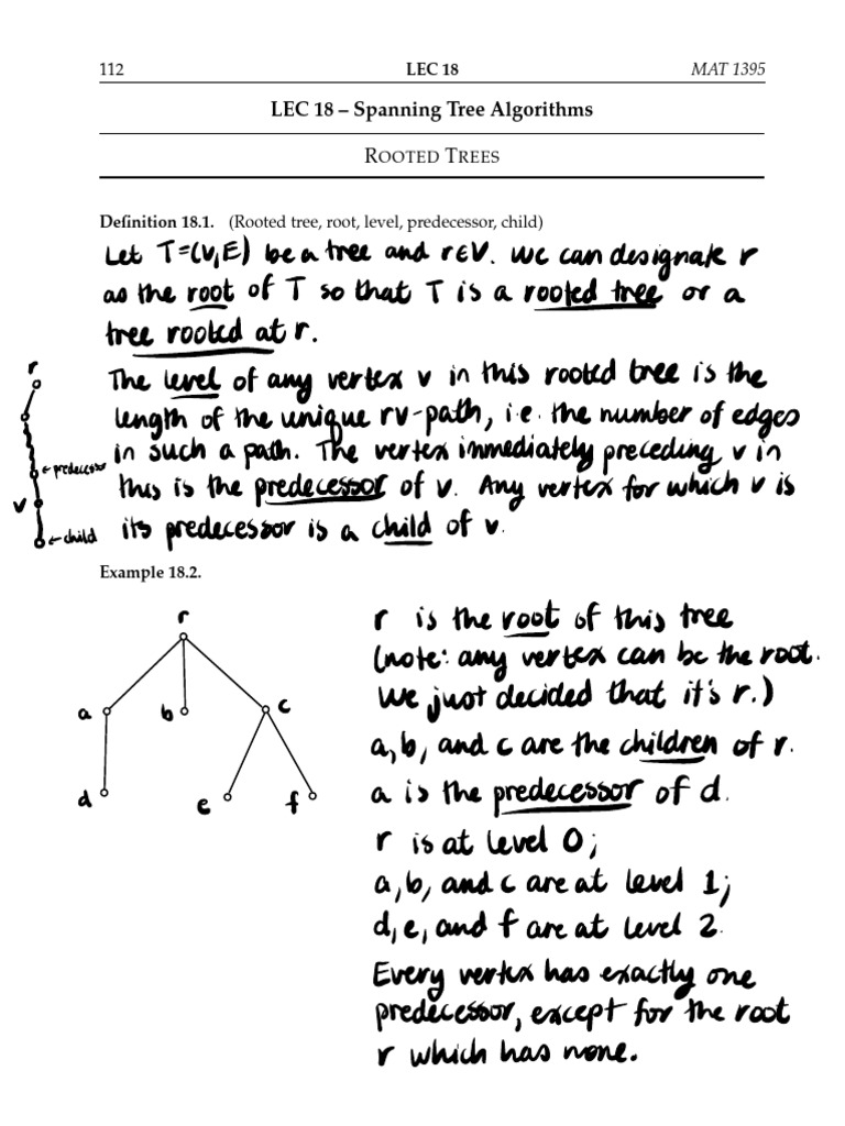 MAT 1395 Lecture 18 Filled | PDF | Graph Theory | Algorithms MAT 1395 Lecture 18 Filled | PDF | Graph Theory | Algorithms