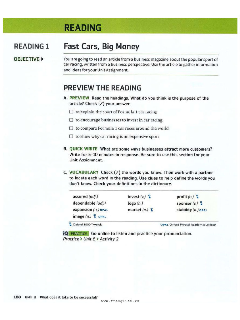 Unit 8 - Reading | PDF